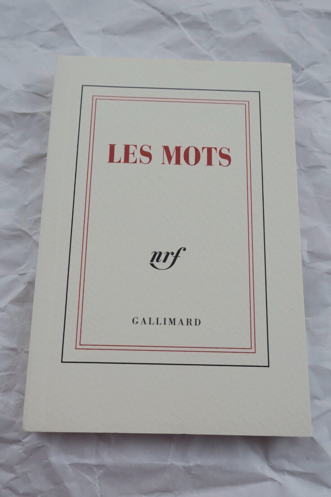 Les mots NRF Gallimard 85 x 125 mm. - Les Livres Anciens