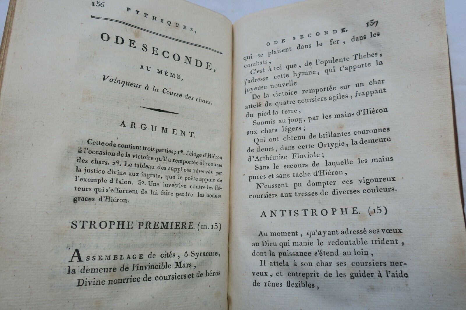 Pindare Odes de Pindare 1801 - Les Livres Anciens