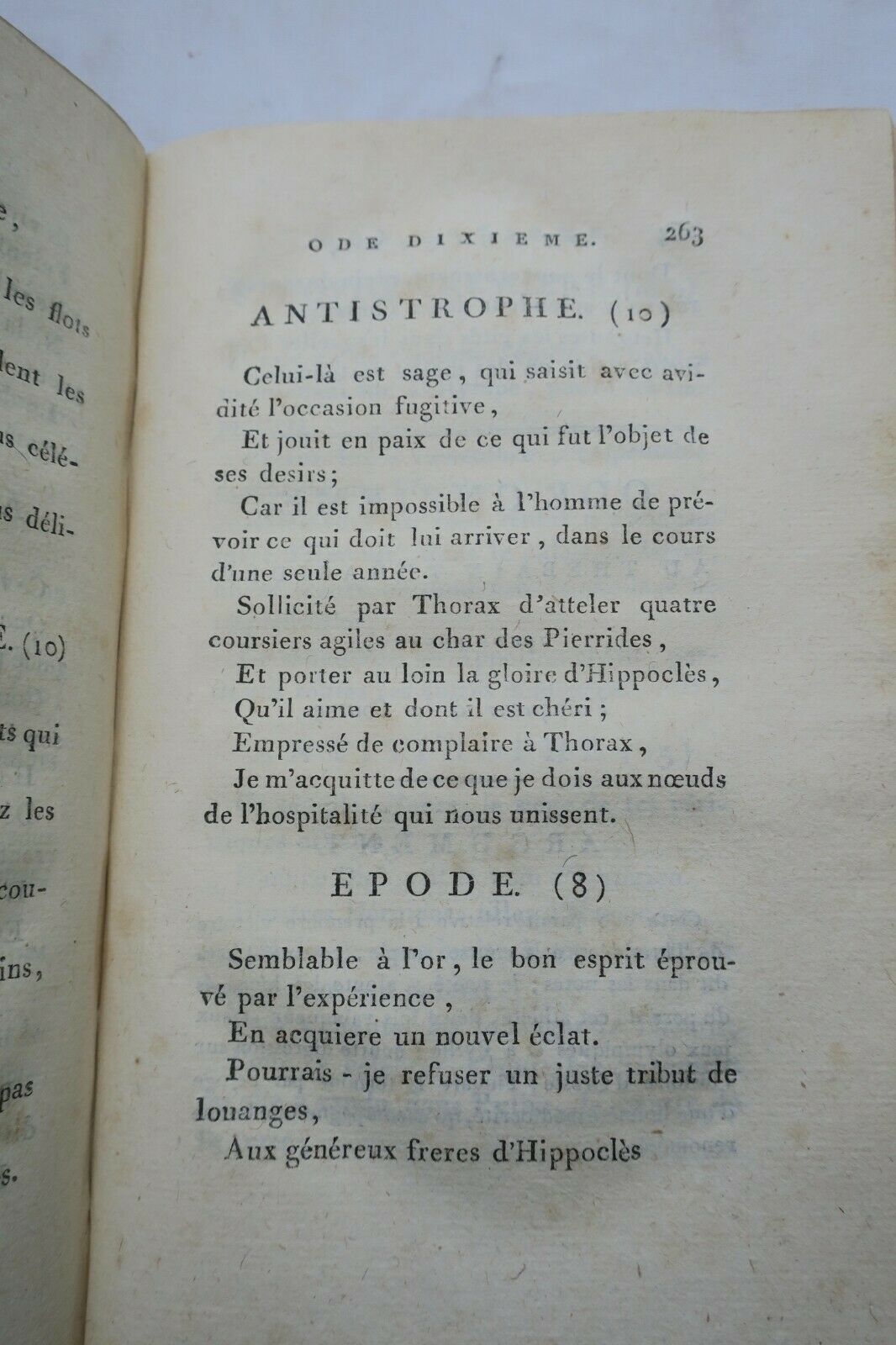 Pindare Odes de Pindare 1801 - Les Livres Anciens