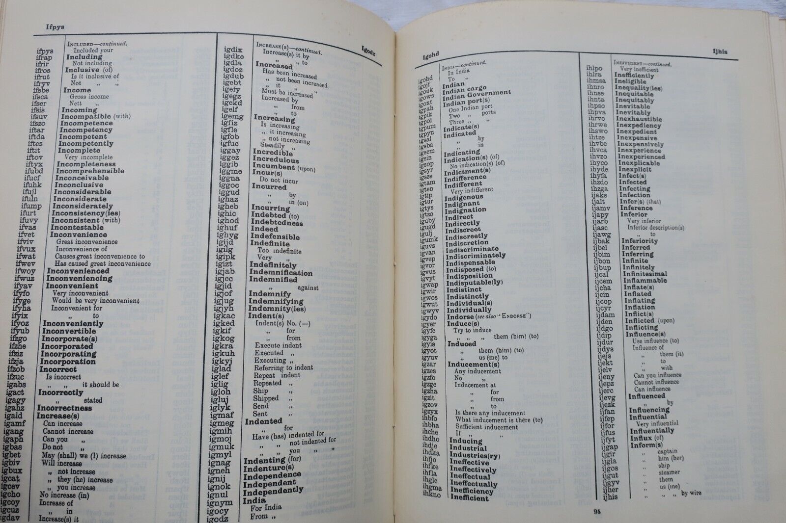 Bentley's Complete Phrase Code Book Nearly 1000 Million Combinations ...