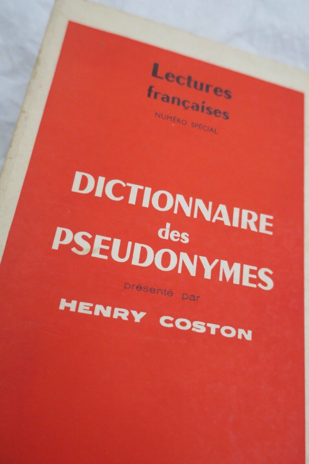 COSTON (Henry) Dictionnaire des pseudonymes - Les Livres Anciens