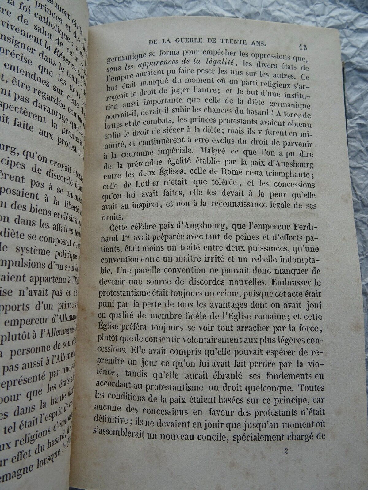 SCHILLER HISTOIRE DE LA GUERRE DE TRENTE ANS 1841 - Les Livres Anciens