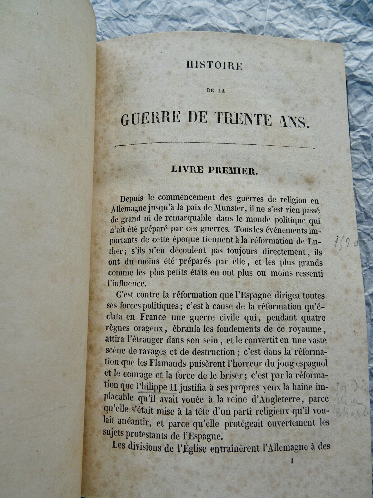 SCHILLER HISTOIRE DE LA GUERRE DE TRENTE ANS 1841 - Les Livres Anciens