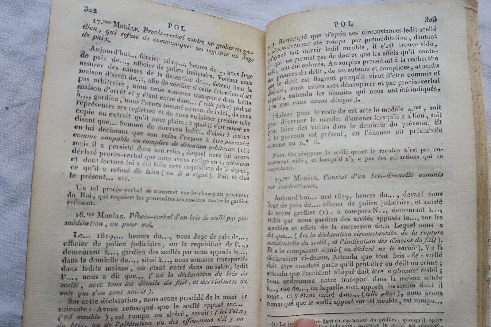 Formulaire complet et méthodique des Justices de Paix de France 1819 ...