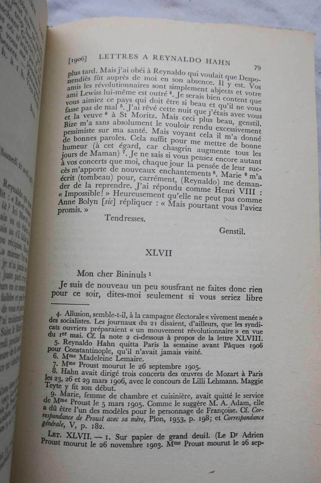 PROUST (Marcel) - Lettres à Reynaldo Hahn SP - Les Livres Anciens