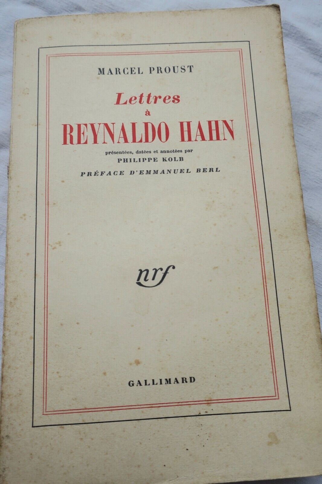 PROUST (Marcel) - Lettres à Reynaldo Hahn SP - Les Livres Anciens