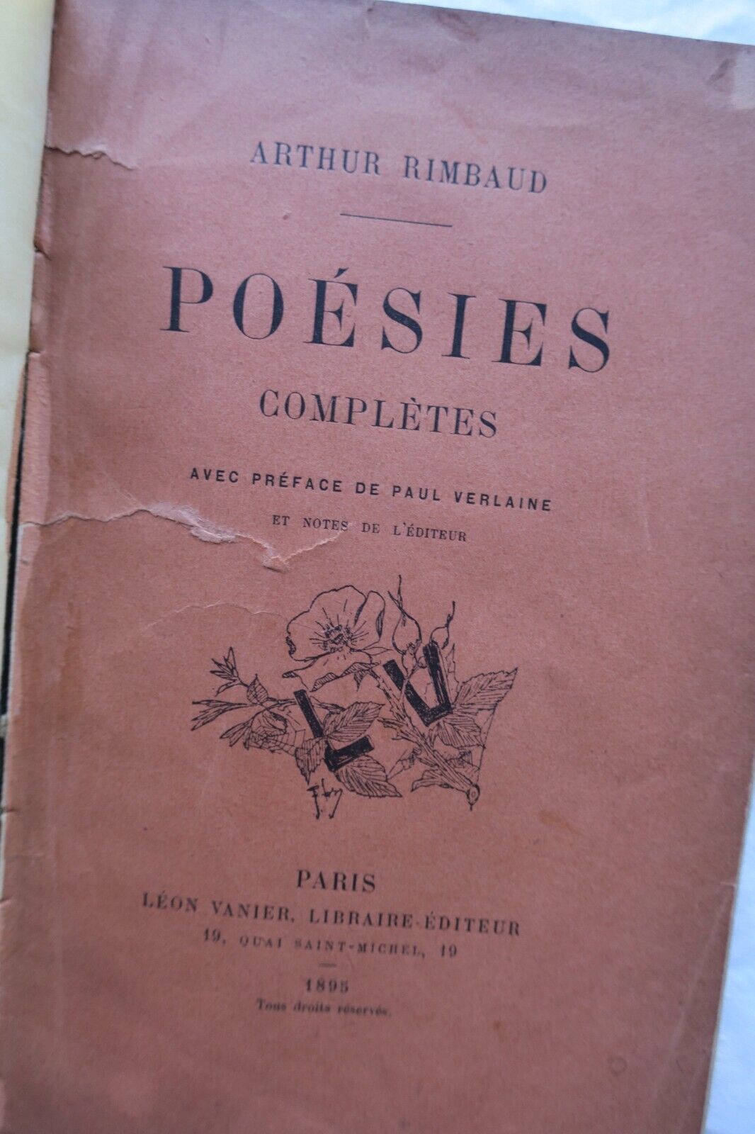Rimbaud Arthur Poésies Complètes 1895 Les Livres Anciens