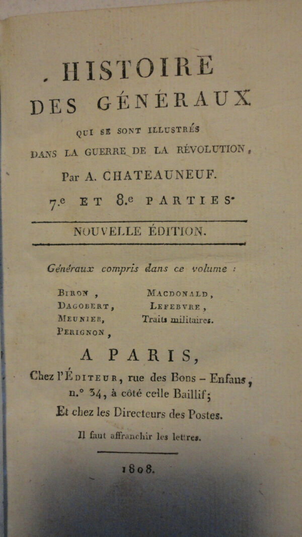 Histoire Des Generaux Qui Se Sont Illustres Dans La Guerre de La ...